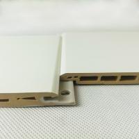 China Interior Wpc Wall Panel White Laminated Color 600mm Width X 9mm Thickness for sale