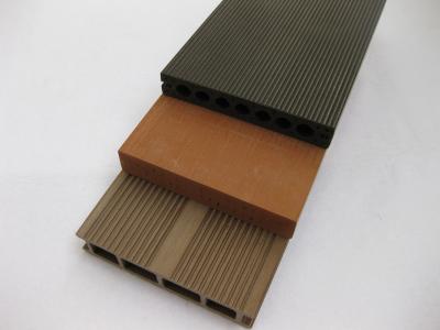 China Grooves WPC Composite Decking For Plastic Interlocking Flooring for sale