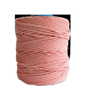 China 3 Strands Macrame Cord Cotton 5mm Natural Rope Twine for DIY Projects Length 0-10000m for sale
