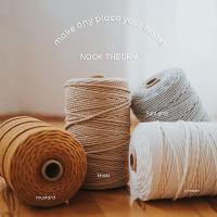 China 3 Strands Macrame Cord Cotton 5mm Natural Rope Twine for DIY Projects Length 0-10000m for sale