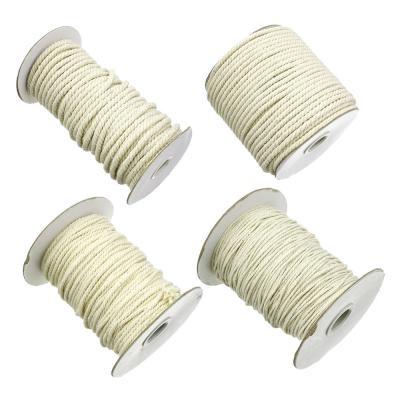 China Macrame Cord 5mm Cotton 3 Strands Rope Twine for Various Applications Length 0-10000m for sale