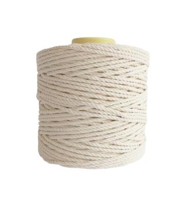 China Nature Cotton 3 Strands 4mm Colour Cotton Rope for Customized Requirements for sale