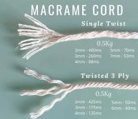 China Nature Cotton 3 Strands 4mm Colour Cotton Rope for Customized Requirements for sale