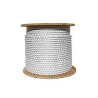 China Specifications 3 Strands Twisted White Polyester Mooring Rope 200m Length Customizable for sale