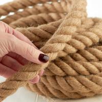 China 3 ply 8mm Twisted Jute Home Decoration Natural Rope Manila Rope with ISO Certificate for sale