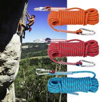 China Safty High Strength 10mm Blue Outdoor Rock Braided Polyester Paracord Climbing Rope for sale