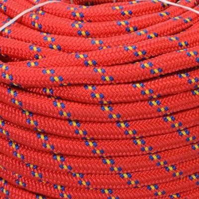 China Sample Free 10-60mm Outdoor Climbing Safety Rope Composite Polyester Double Braided Rope for sale