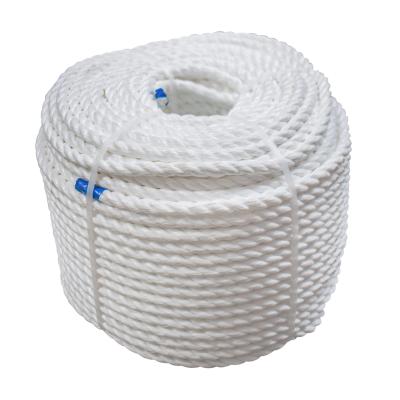 China 40mm Offshore Mooring 3-Strand Twisted Line Fiber Ship Rope for Marine Applications for sale