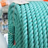 China 32mm Double Braided Marine Mooring Line Made of Fiber and 3/4 Strands for Marine Vessels for sale