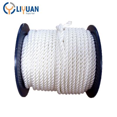 China High Durability UHMWPE Yacht 3 Strand Polypropylene Mooring Rope for Vessel Polyester for sale