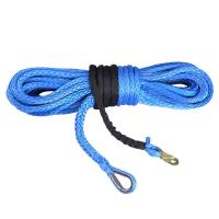 China 4500 Lbs Cable Pulling Winch with UHMWPE Towing Rope and Braided Synthetic Rope for sale