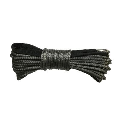 China 140kn Capacity Black 6Mm Uhmwpe 27000Lbs Synthetic Rope Winch For Atv Utv Offroad for sale