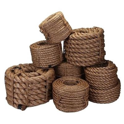 China 18mm Twisted Jute Sisal Manila Rope FIBER Specifications for 3 Strand for sale