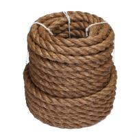 China 12mm 3 Strand Twisted Jute Rope Packaging Natrual Manila Rope for Outdoor Application for sale