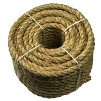 China 12mm 3 Strand Twisted Jute Rope Packaging Natrual Manila Rope for Outdoor Application for sale