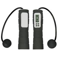 China YLY Black Color Body Building Aerobic Training Smart Digital Jump Rope Adjustable PVC for sale