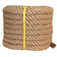 China FIBER Manila Sisal Rope Natural Brown 30mm 3 Ply Twist Jute Rope Packaging Rope for sale