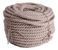 China Dia 36 mm 3 strand natrual fiber brown twisted rope for packing mooring boat and more for sale
