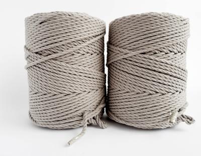 China 100% Cotton 3mm Macrame Cord Roll of Braided Rope for Custom Projects for sale