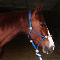 China YILIYUAN Adjustable Nylon Braided Rope Halter Lead for Farm Horse in Customized Color for sale