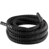 China Costomized 25mm-50mm Black Heavy Polyester Workout Fitness Exercise Gym Power Battle Rope for sale