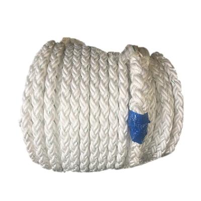 China Heavy Duty Nylon 60mm 8 Strand HMWPE Polypropylene Mooring Rope for Marine Equipment for sale