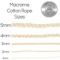 China Soft Natural Rope 3mm 3 Strand 100% Cotton Cooking Twine with Customized Length for sale
