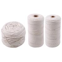 China Custom 3mm 4-Strand Twisted Macrame Cotton Rope with and Colored Design for sale
