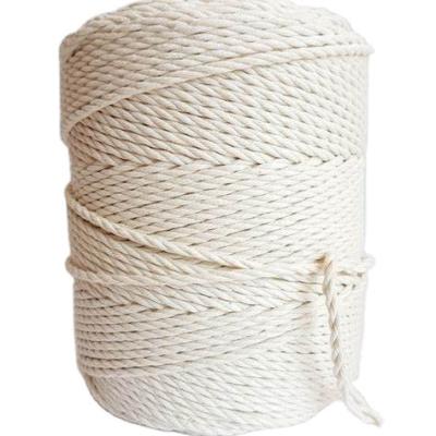 China Canada 5mm Twisted Cotton Macrame Cord Made from Recycled Materials by YI LI YUAN for sale