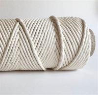 China Canada 5mm Twisted Cotton Macrame Cord Made from Recycled Materials by YI LI YUAN for sale