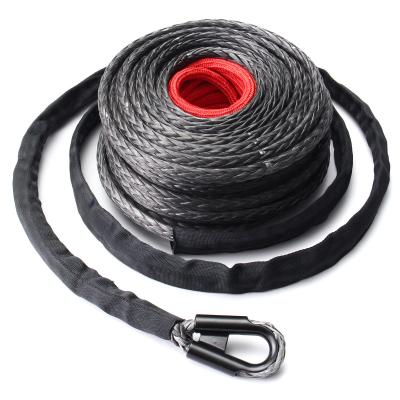 China 12-Strand Synthetic UHMWPE HMPE Rope for Winch Marine Towing and Slings Double Braided for sale