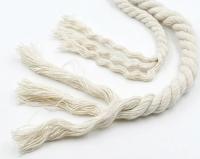 China 3mm Twisted Cotton Rope Macrame Cord for Wall Hanging Length 0-1000m Natrual or Whiten for sale