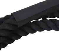China Black / Yellow / Red Elastic Battle Power Rope 50mm PET Rope for sale