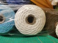 China 200m/220m Length White Cotton Rope for Flogline Signal Halyard Strong and Durable for sale