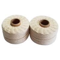 China 3/4/6 Strands Natural Twisted Jute String Macrame Cotton Rope Customized for Structure for sale