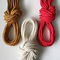 China Specifications 3 Strand 12mm Recycled Pure Cotton Macrame Rope with Specifications for sale