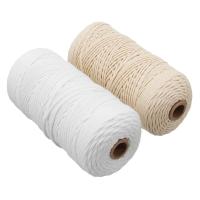 China 220m/roll Wool Yarn Macrame Recycled Cotton Rope Basket Decoration for sale