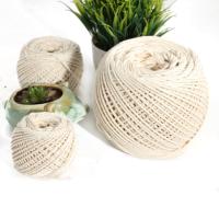 China 220m/roll Wool Yarn Macrame Recycled Cotton Rope Basket Decoration for sale