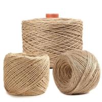 China 3 Strand Natural Twisted Paper Handle Jute String Macrame Cord Rope for Products for sale
