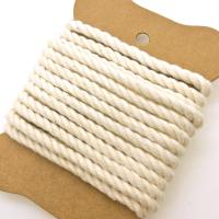 China 3/4 Strand 10mm Ecru Color Twisted Coarse Cotton Rope for Canvas Bag Length 0-220m for sale