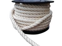 China 3/4 Strand 10mm Ecru Color Twisted Coarse Cotton Rope for Canvas Bag Length 0-220m for sale
