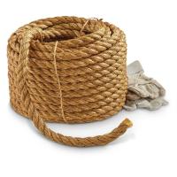 China Twice-Durable Jute Rope for Fence Decoration Natural Fiber Material 3 Strand Structure for sale