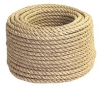 China Twice-Durable Jute Rope for Fence Decoration Natural Fiber Material 3 Strand Structure for sale