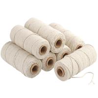China Cotton Twine String for Package and Gift Rope 4mm-60mm Natrual or Whiten 3/4 Strands for sale