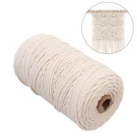 China Cotton Twine String for Package and Gift Rope 4mm-60mm Natrual or Whiten 3/4 Strands for sale