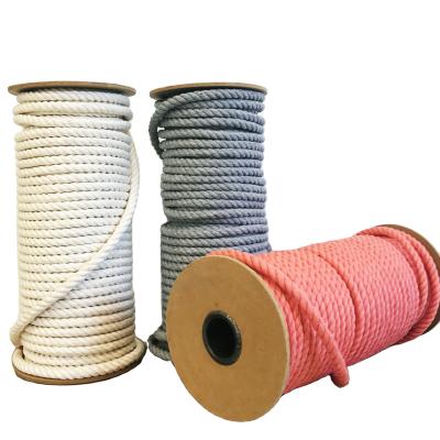 China Custom 3mm 4-Strand Twisted Macrame Cotton Rope with and Colored Design for sale
