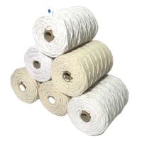 China 3 Strand Recycle Natural Twist Cord Cotton Rope Versatile for Multipurpose Usage for sale