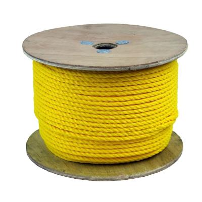 China Yellow Polypropylene Rope Packaging Twisted Rope for Heavy-Duty Mooring Solutions for sale