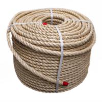 China 3 Strands Braided Jute Rope Sisal Rope Twist Rope with Length 0-1000m for sale