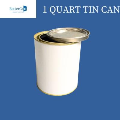 China 1L Round Metal Can with 3.90×5.91 Inch Dimensions - Customizable Tin Bucket for Paint and Industrial Packaging Storage for sale